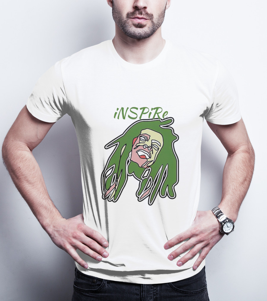 Bob Marley Inspire INSPiRe Green Hair T-Shirt