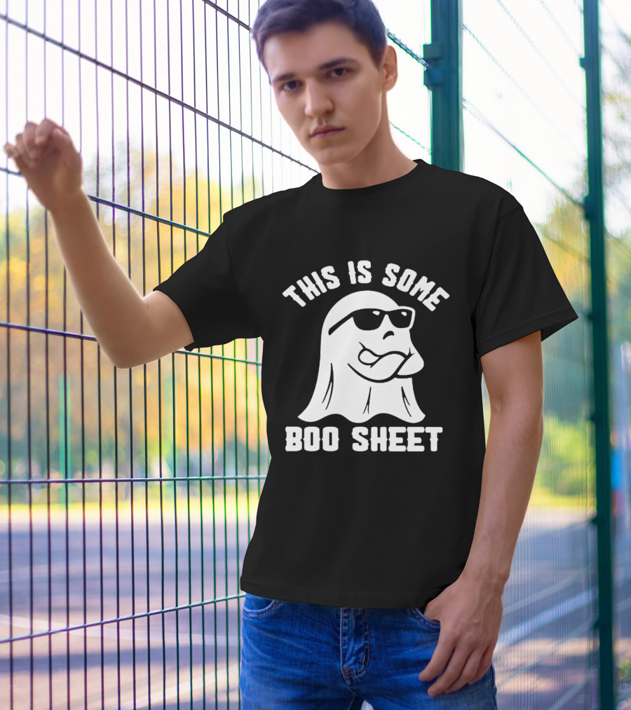 This Is Some Boo Sheet Halloween Ghost Wearing Sunglasses T-Shirt