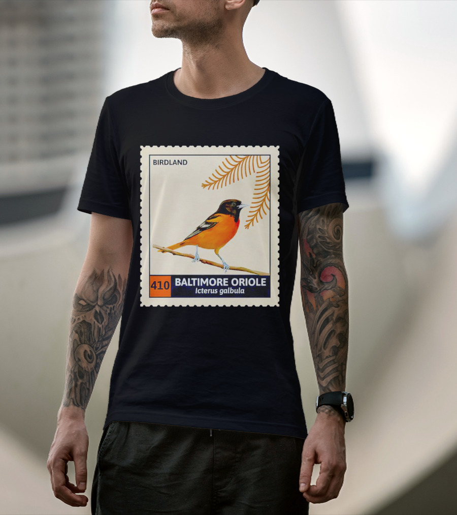 BIRDLAND 410 BALTIMORE ORIOLE Icterus Galbula T-Shirt