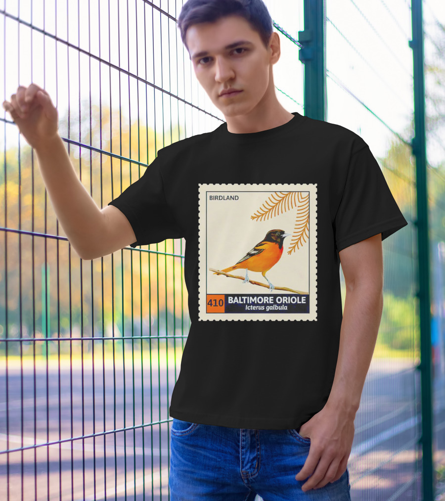 BIRDLAND 410 BALTIMORE ORIOLE Icterus Galbula T-Shirt