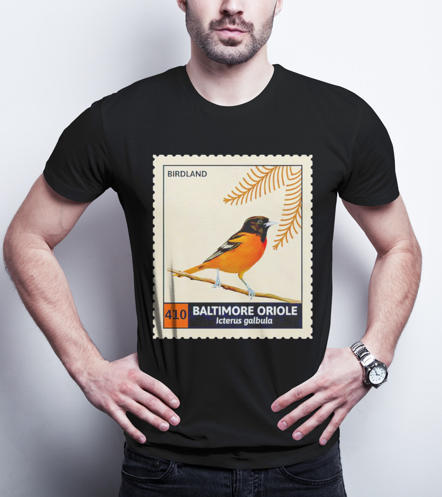 BIRDLAND 410 BALTIMORE ORIOLE Icterus Galbula T-Shirt