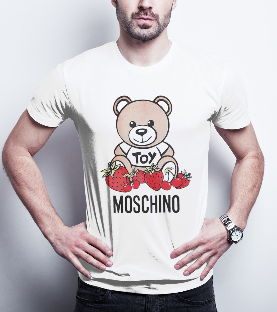 MOSCHINO Toy Bear With Strawberries T-Shirt