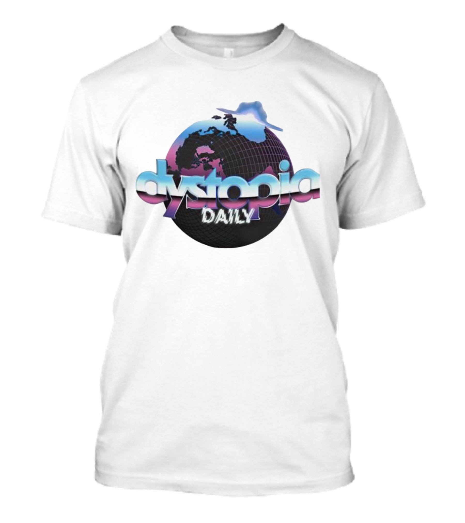 Daniel Howell Dystopia Daily Retro Futuristic Globe T-Shirt