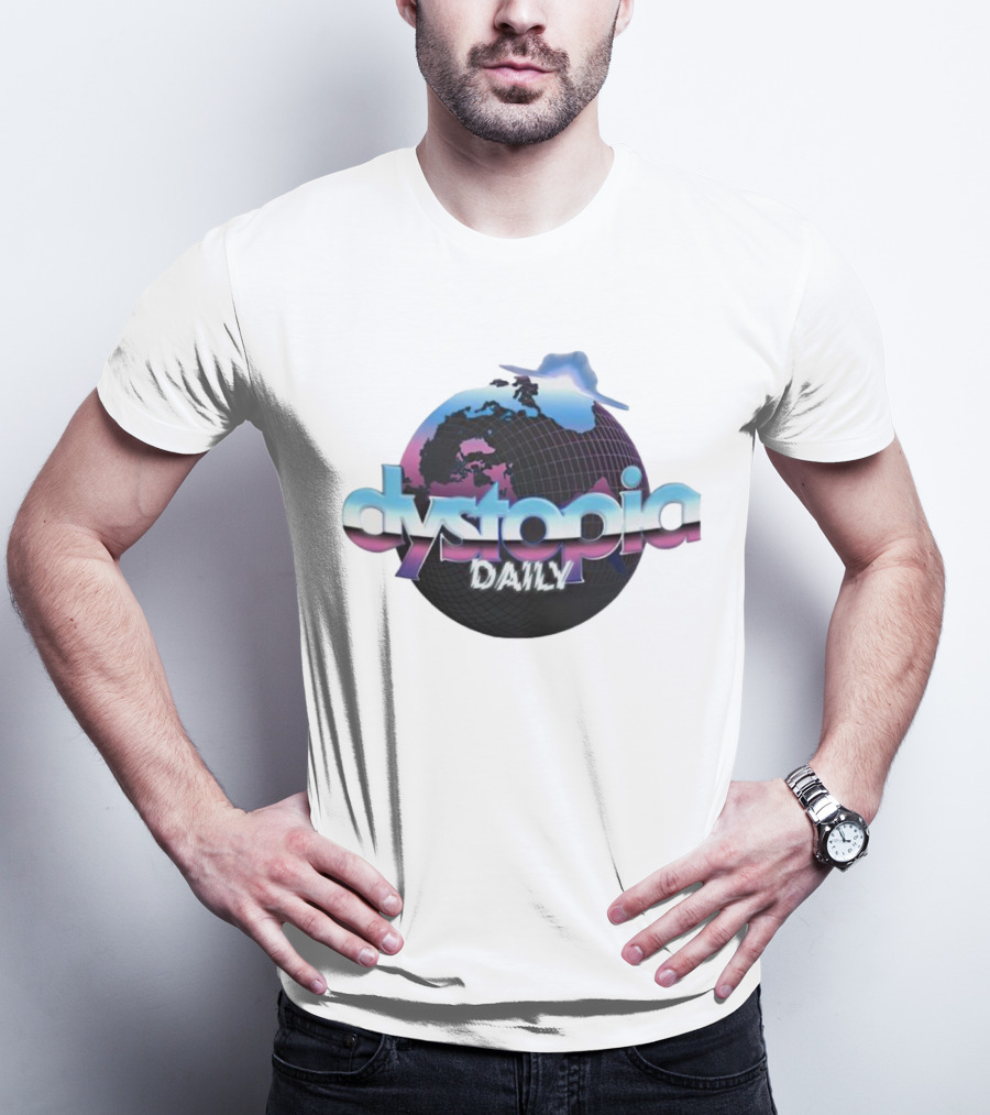 Daniel Howell Dystopia Daily Retro Futuristic Globe T-Shirt