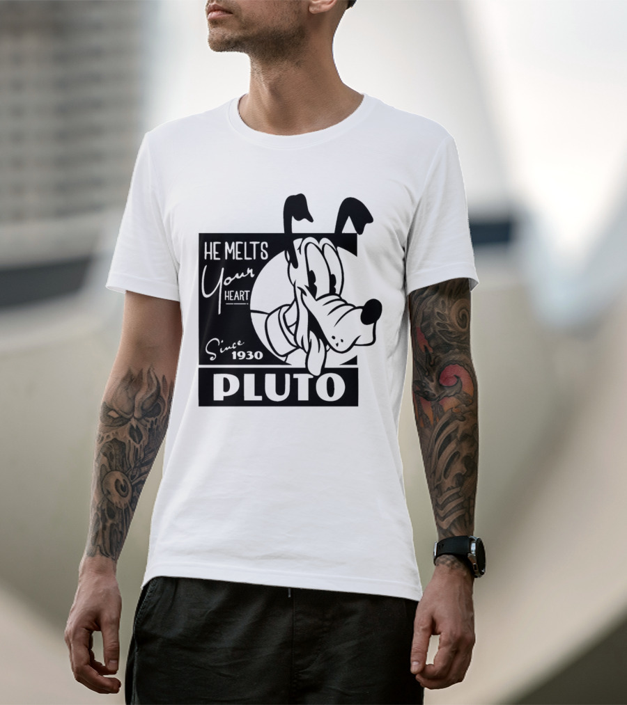 Pluto He Melts Your Heart Since 1930 T-Shirt