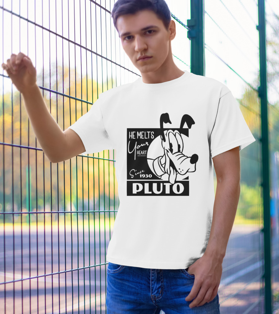 Pluto He Melts Your Heart Since 1930 T-Shirt