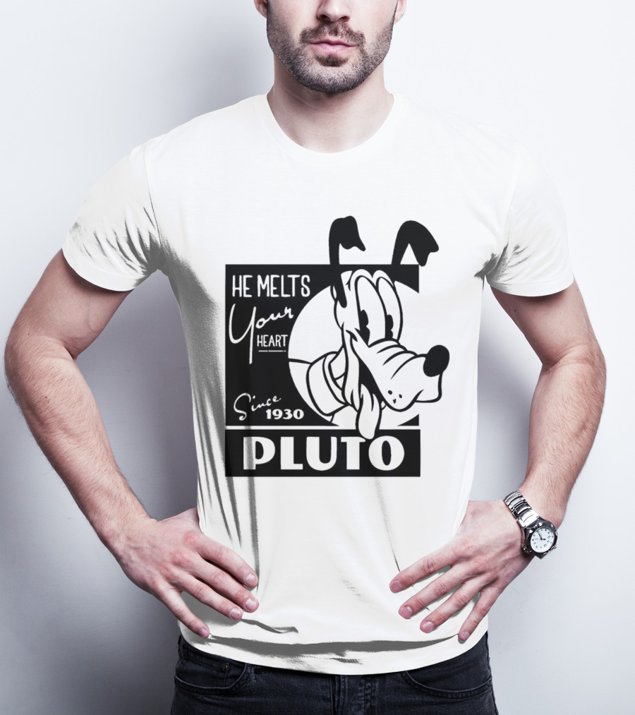 Pluto He Melts Your Heart Since 1930 T-Shirt