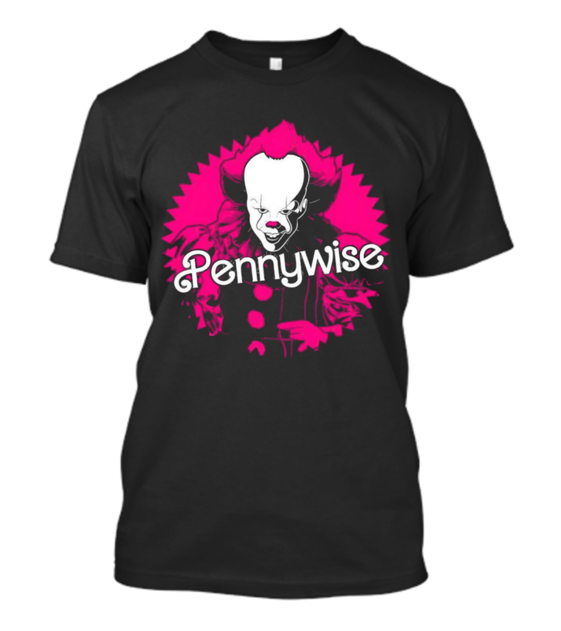 Pennywise Clown Iconic Horror Character Neon Pink T-Shirt