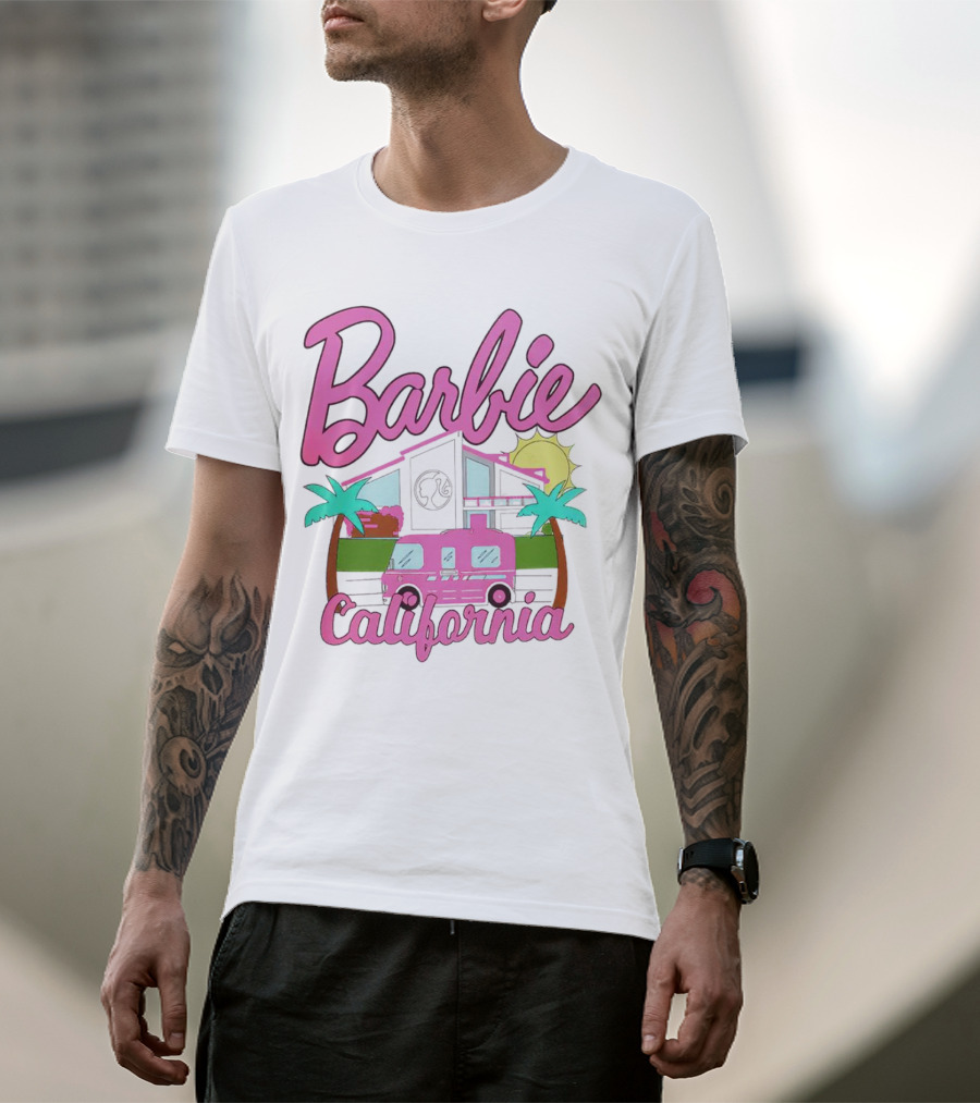 Barbie Dreamhouse California Camper With Palm Trees And Sun T-Shirt