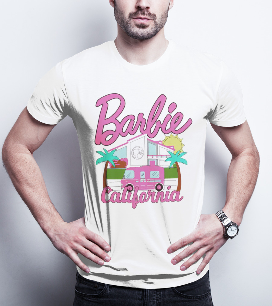 Barbie Dreamhouse California Camper With Palm Trees And Sun T-Shirt