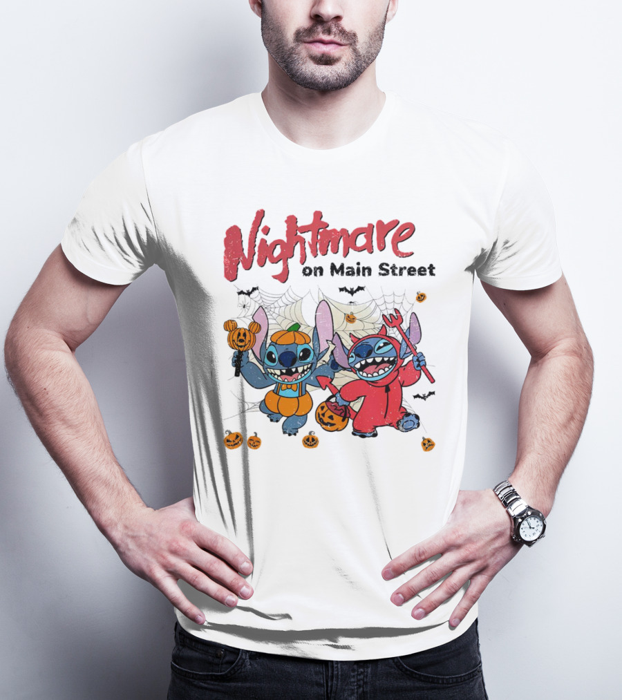Nightmare On Main Street Halloween Disney Stitch T-Shirt