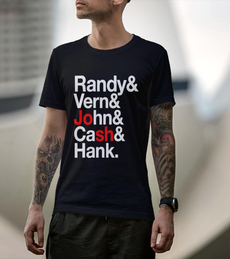 Randy Vern John Cash Hank Country Music Icons T-Shirt