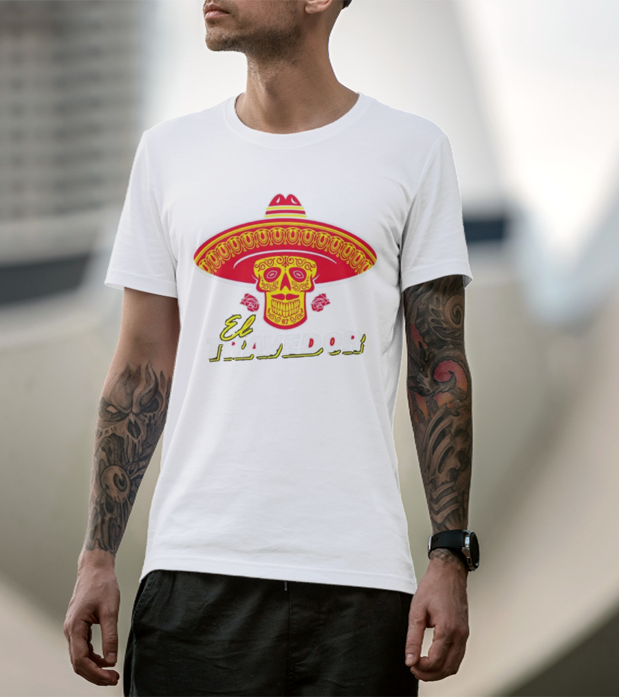 El Travedor Skull Sombrero Kansas City Football T-Shirt
