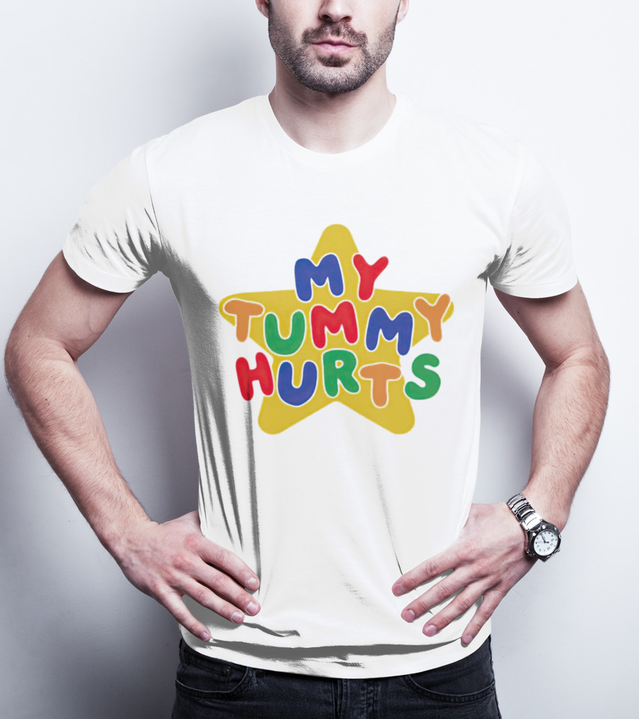 My Tummy Hurts Colorful Star T-Shirt
