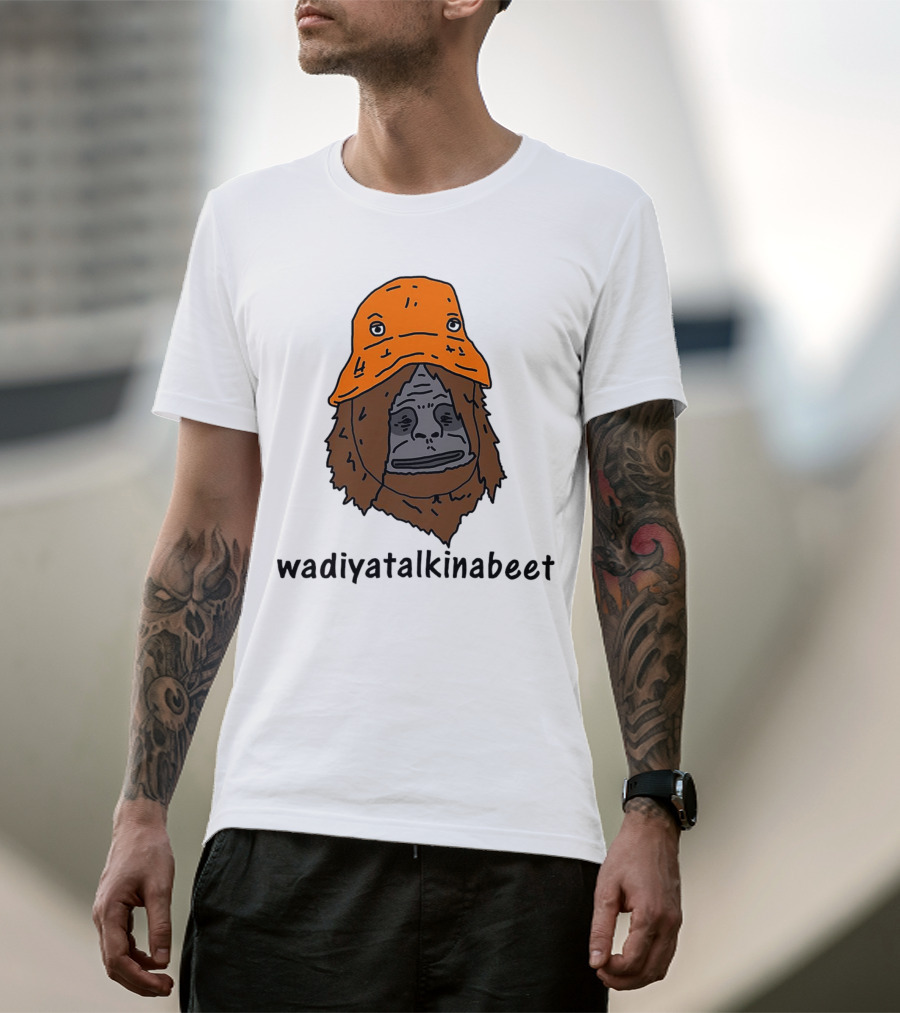 Big Lez Show Wadiyatalkinabeet Orange Hat Cartoon Character T-Shirt