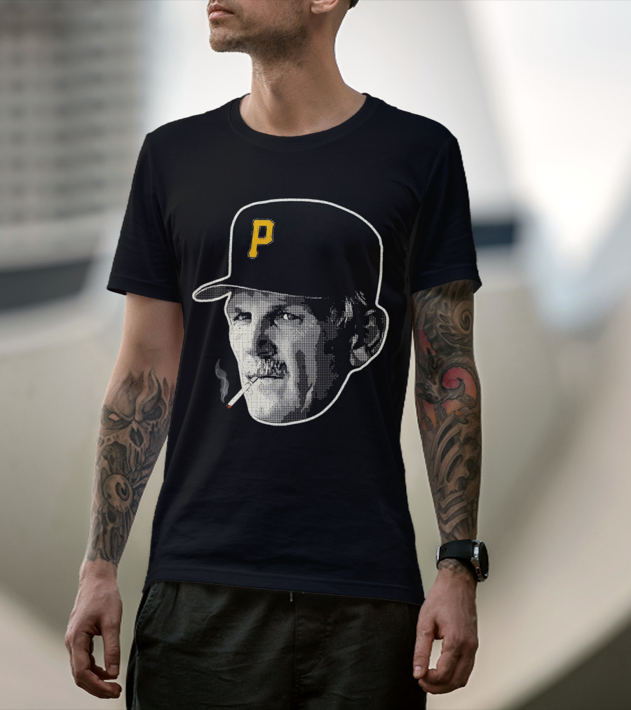Jim Leyland Pittsburgh Pirates Manager Smoking Icon Baseball Cap T-Shirt