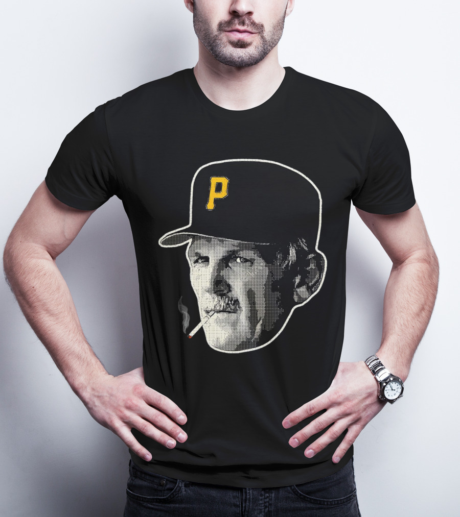 Jim Leyland Pittsburgh Pirates Manager Smoking Icon Baseball Cap T-Shirt