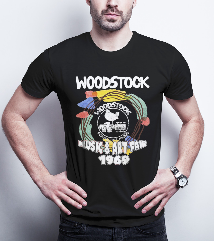 WOODSTOCK Music And Art Fair 1969 Peace And Music T-Shirt