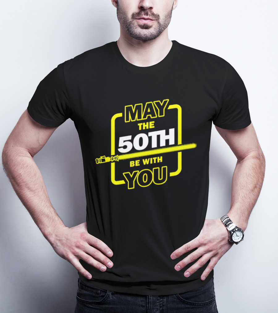 May The 50th Be With You Lightsaber T-Shirt