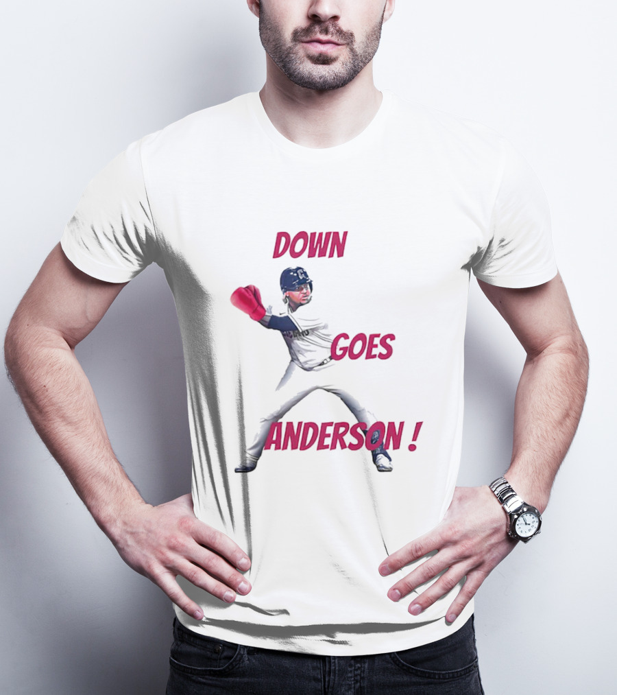Down Goes Anderson Jose Ramirez Baseball Punch T-Shirt
