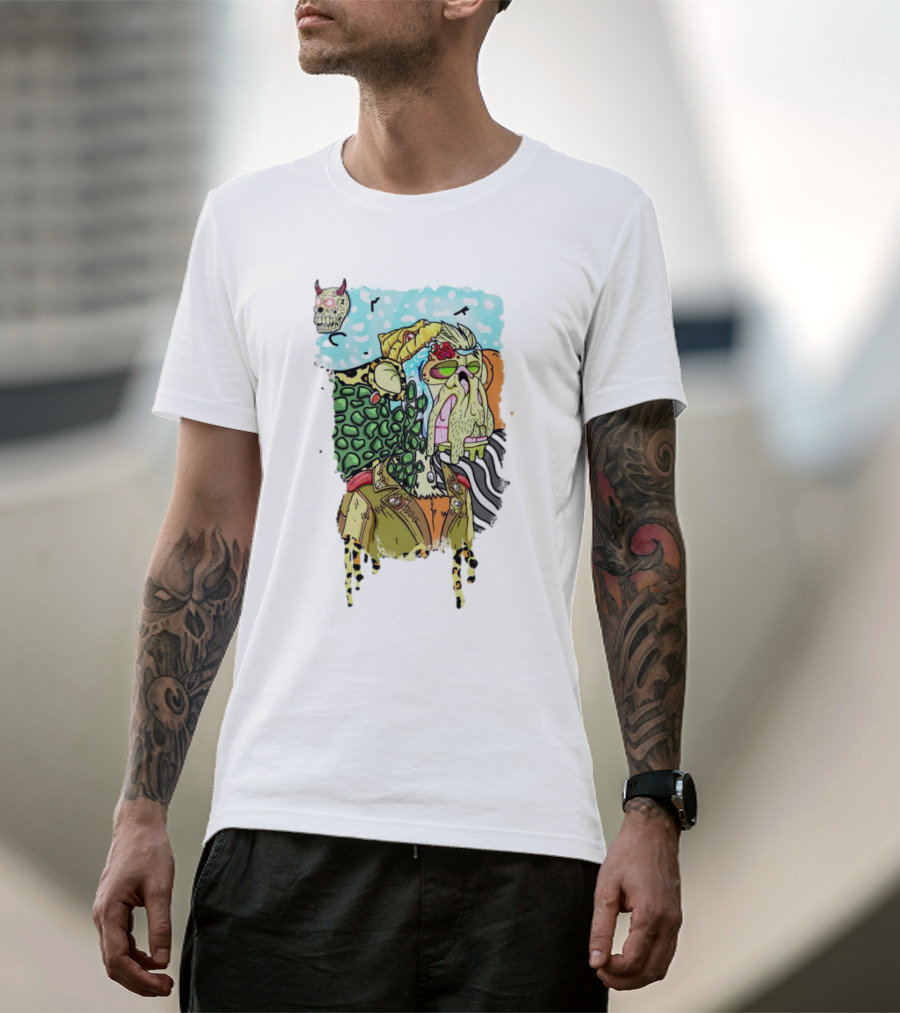 Mutant Cheetah Zombie Skull Fusion T-Shirt