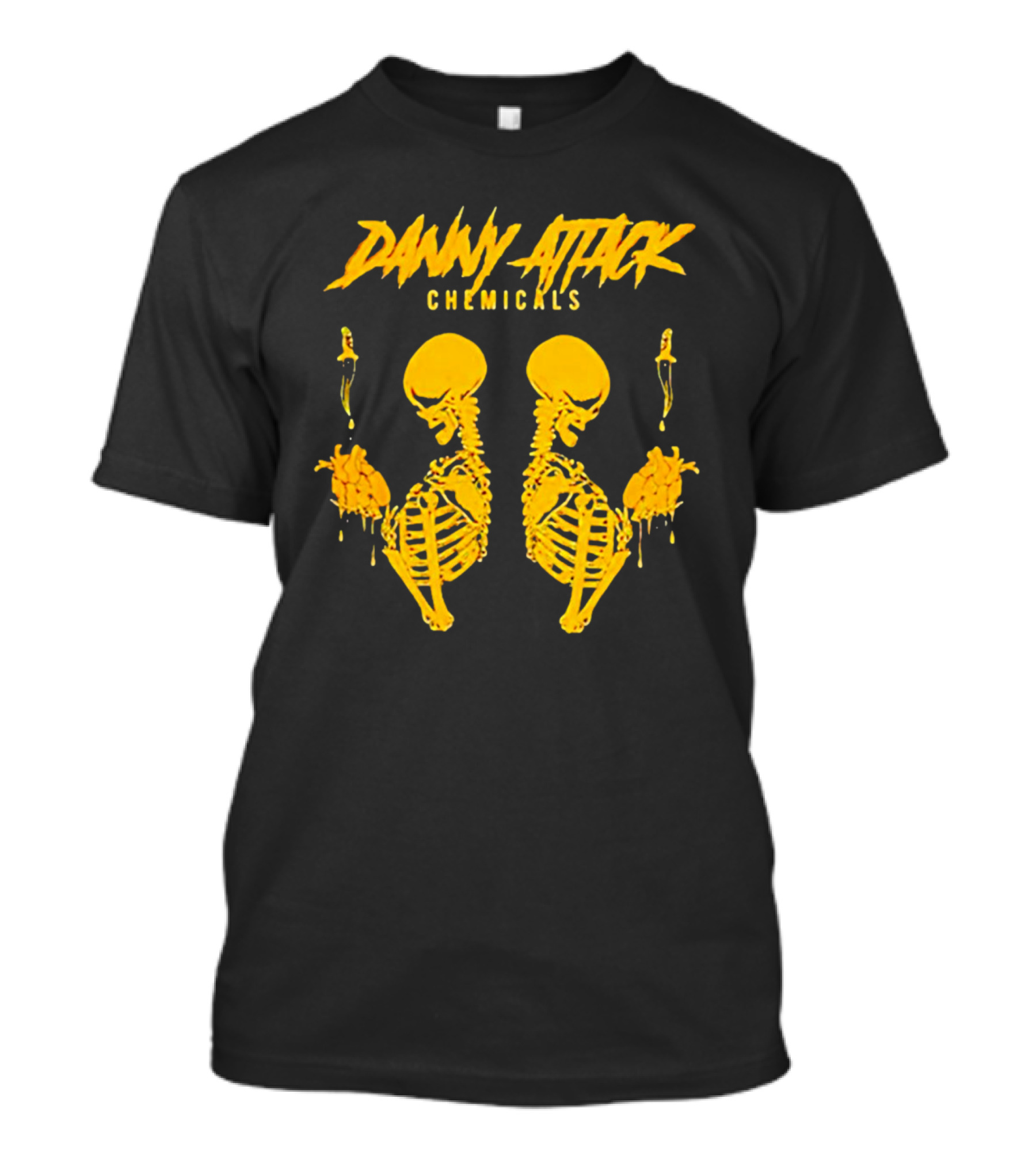 Danny Attack Chemicals Double Skeletons And Knives T-Shirt