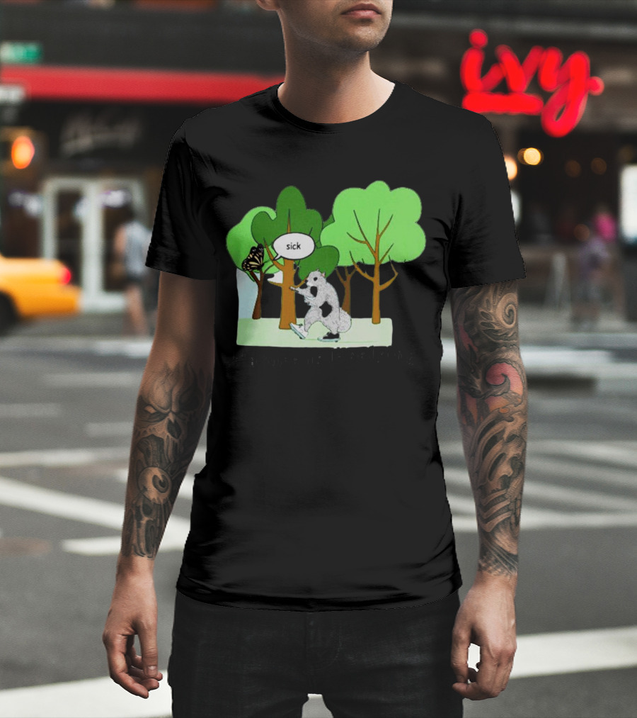 Nature Is Heelying Sick With Trees And Butterfly T-Shirt