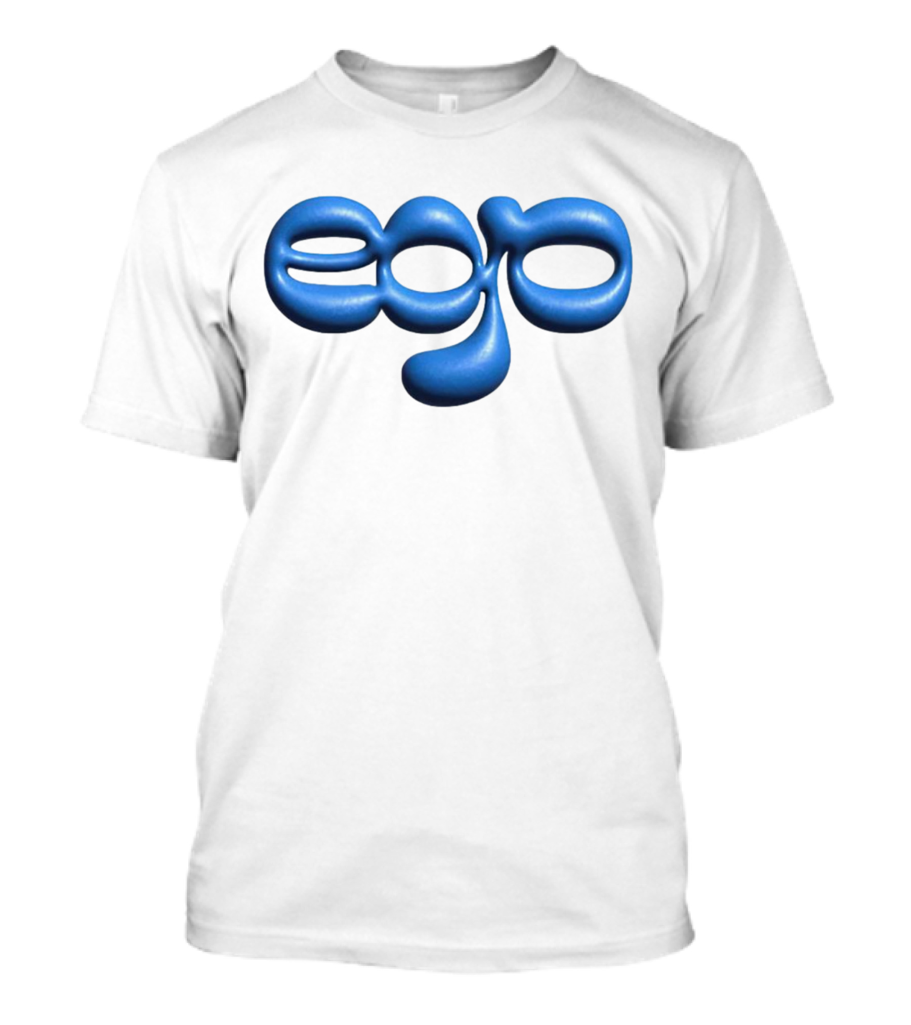 Ego Logo Blue Text T-Shirt