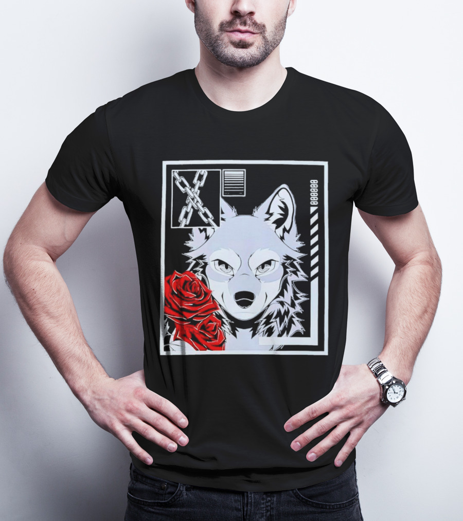 Wolf Rose Chains Red 88888 T-Shirt