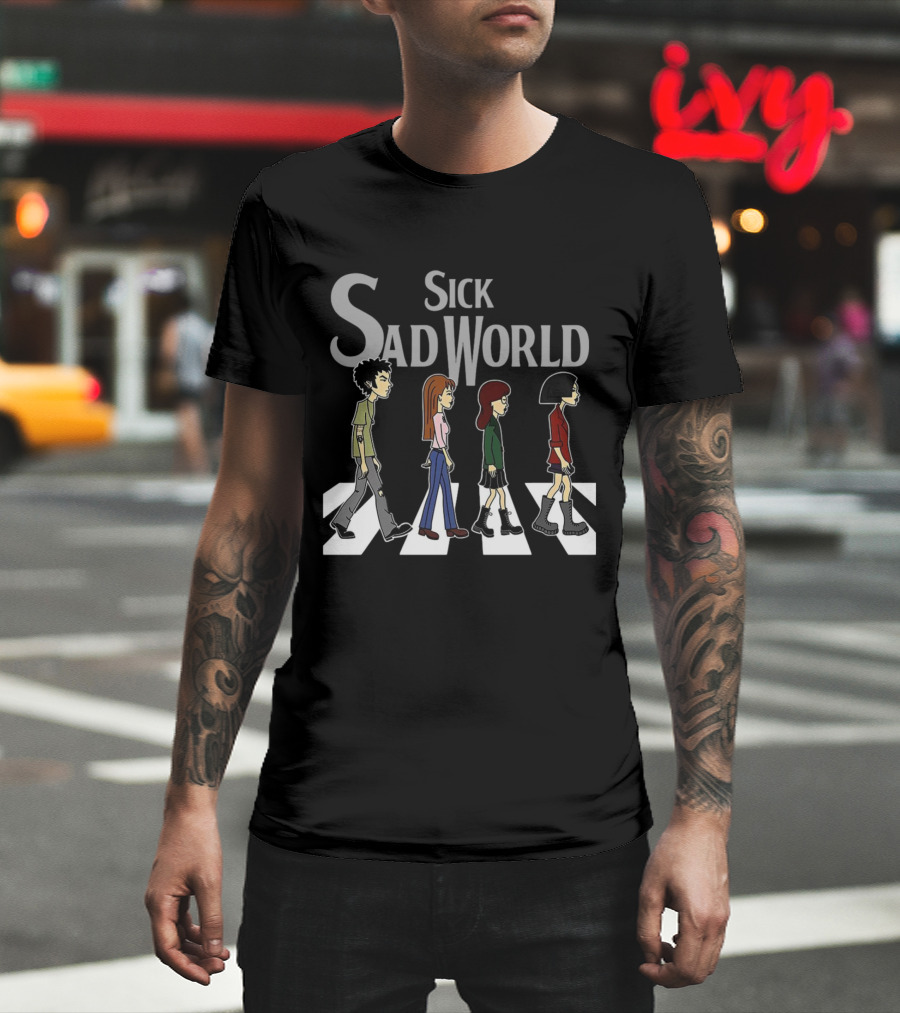 Sick Sad World Daria And Friends Abbey Road Cartoon T-Shirt