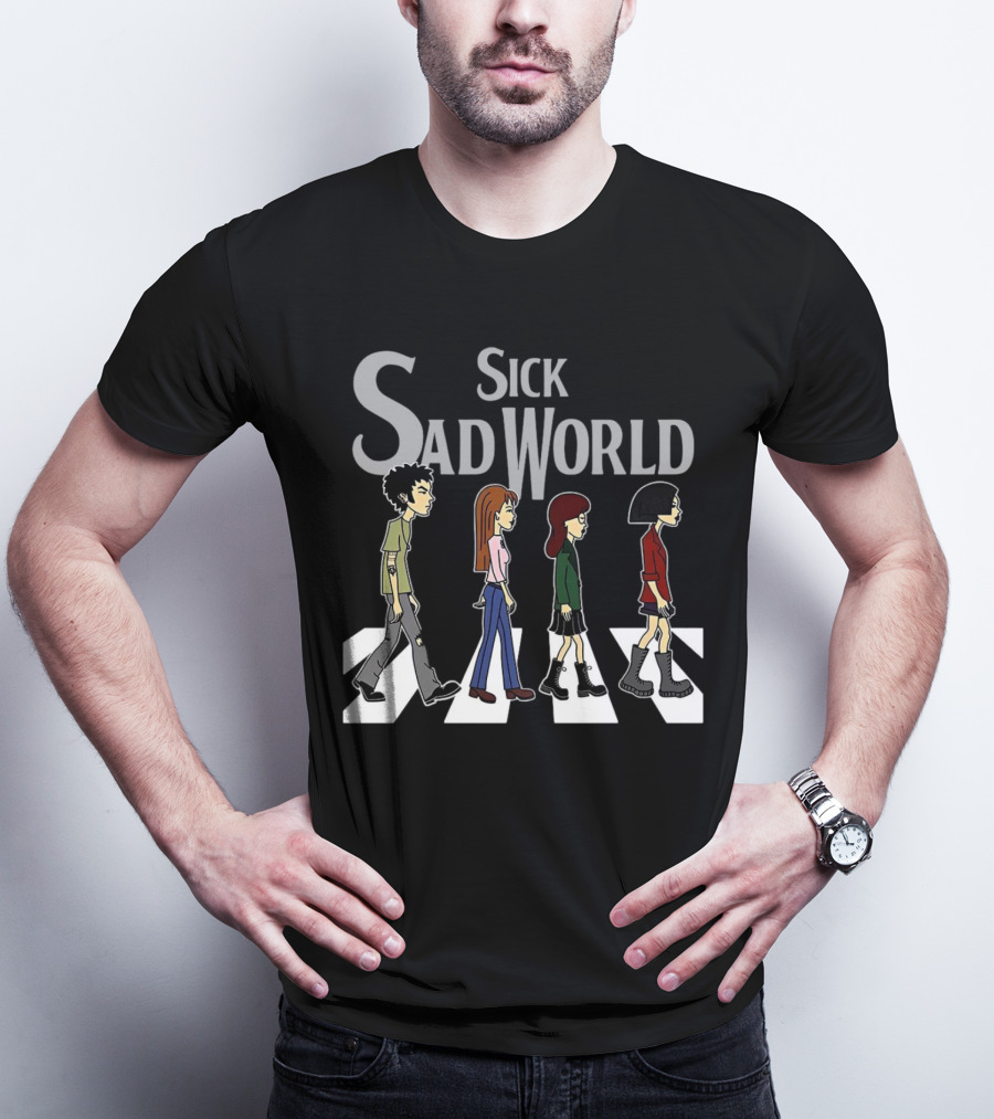 Sick Sad World Daria And Friends Abbey Road Cartoon T-Shirt
