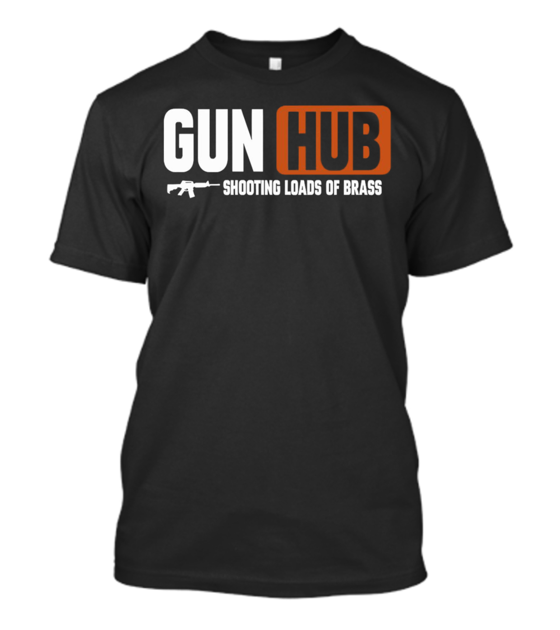 GUN HUB Shooting Loads Of Brass With Rifle T-Shirt