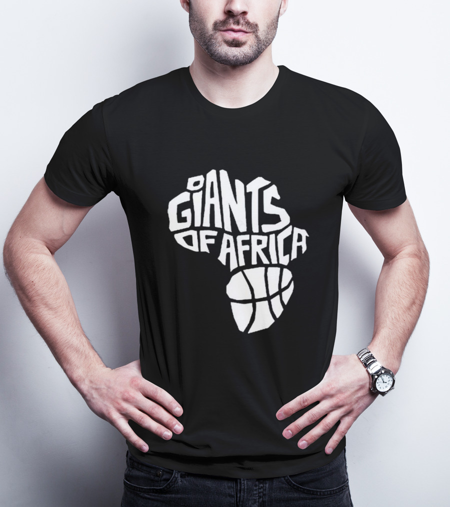 Toronto Raptors Giants Of Africa Basketball Map T-Shirt