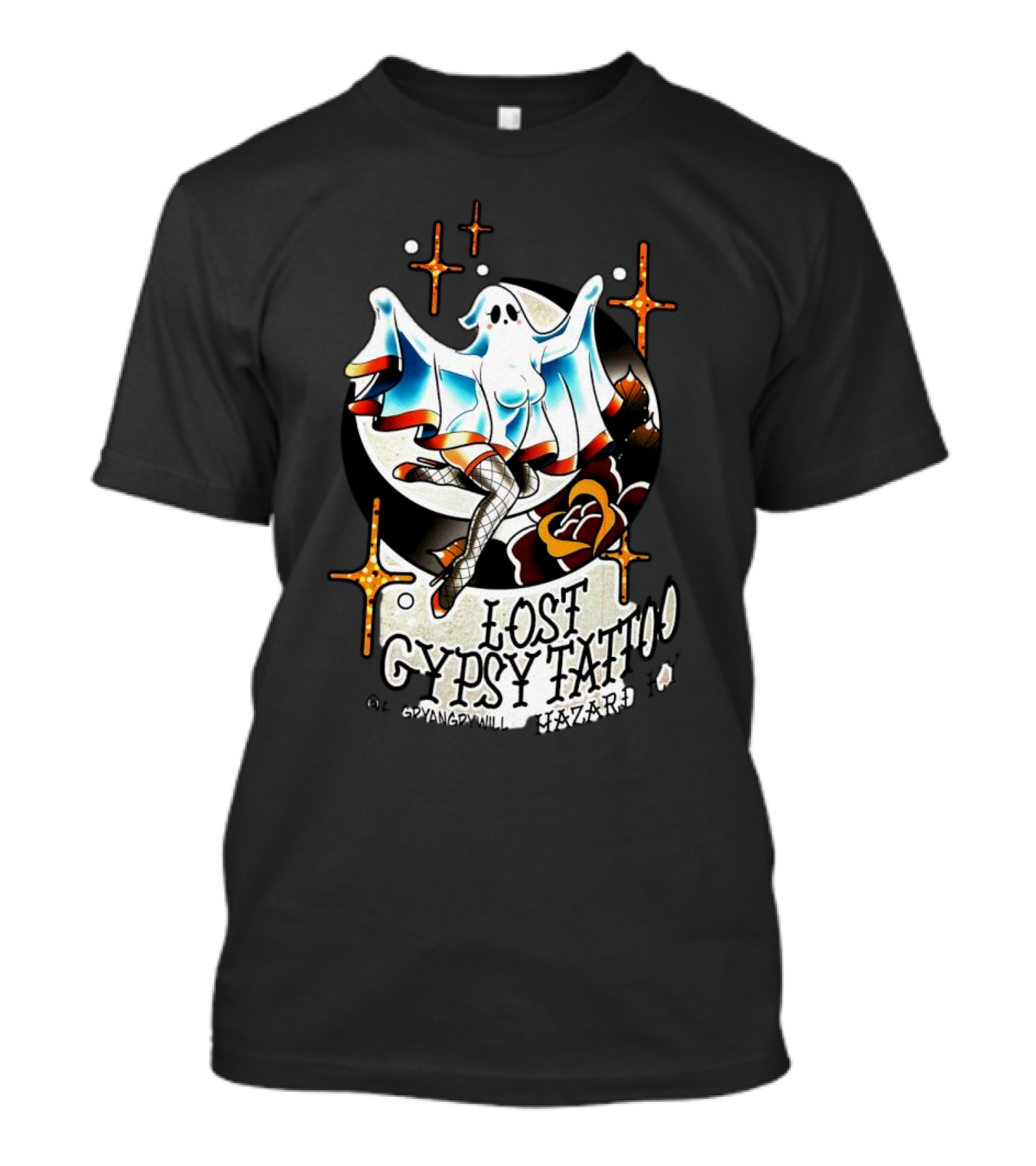 Lost Gypsy Tattoo Hazard Ghost T-Shirt