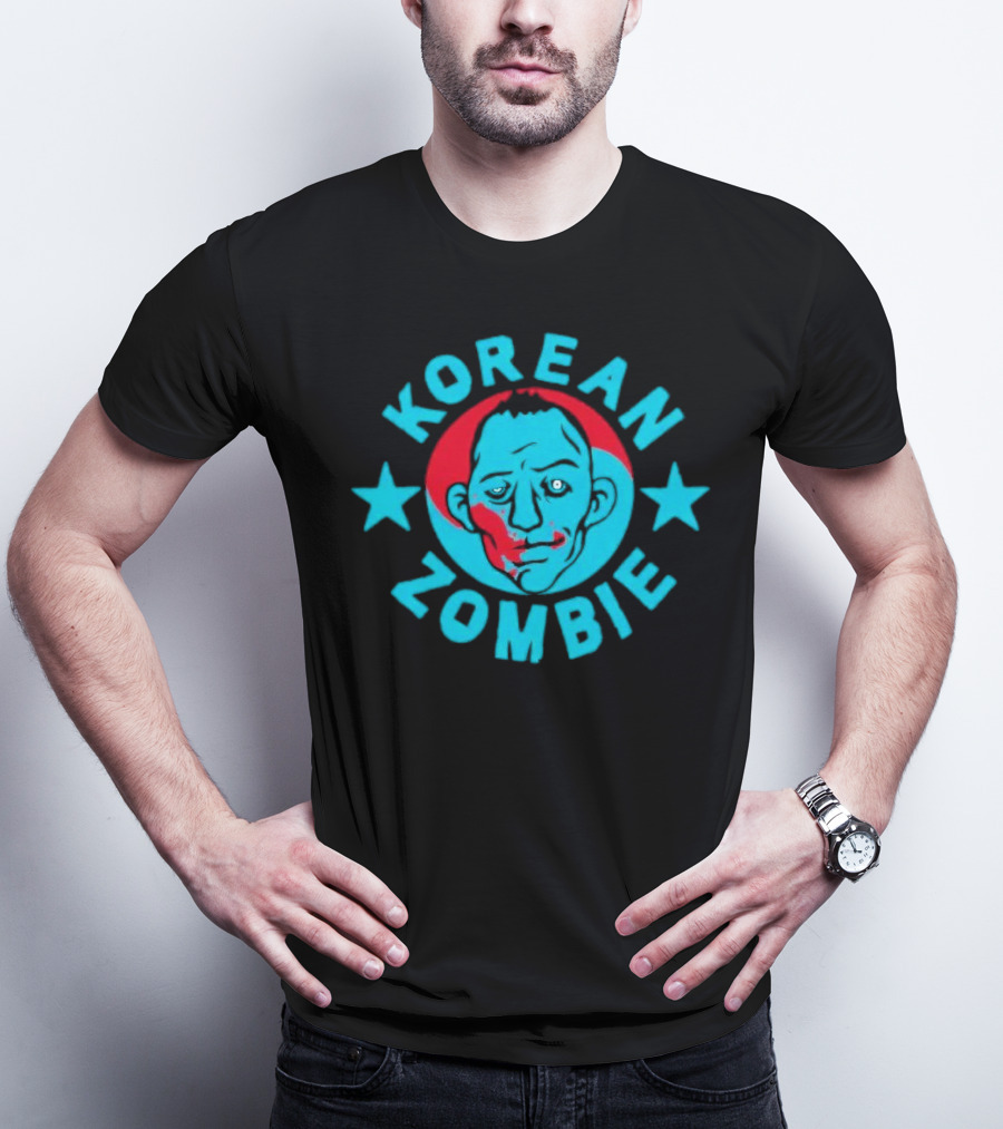 Korean Zombie Red And Blue Star T-Shirt