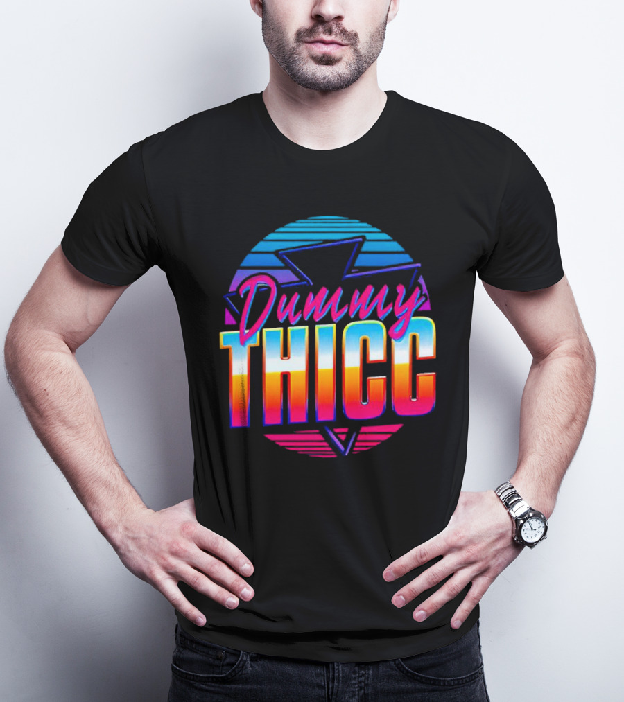 Dummy Thicc 80s Retro Vaporwave Aesthetic T-Shirt