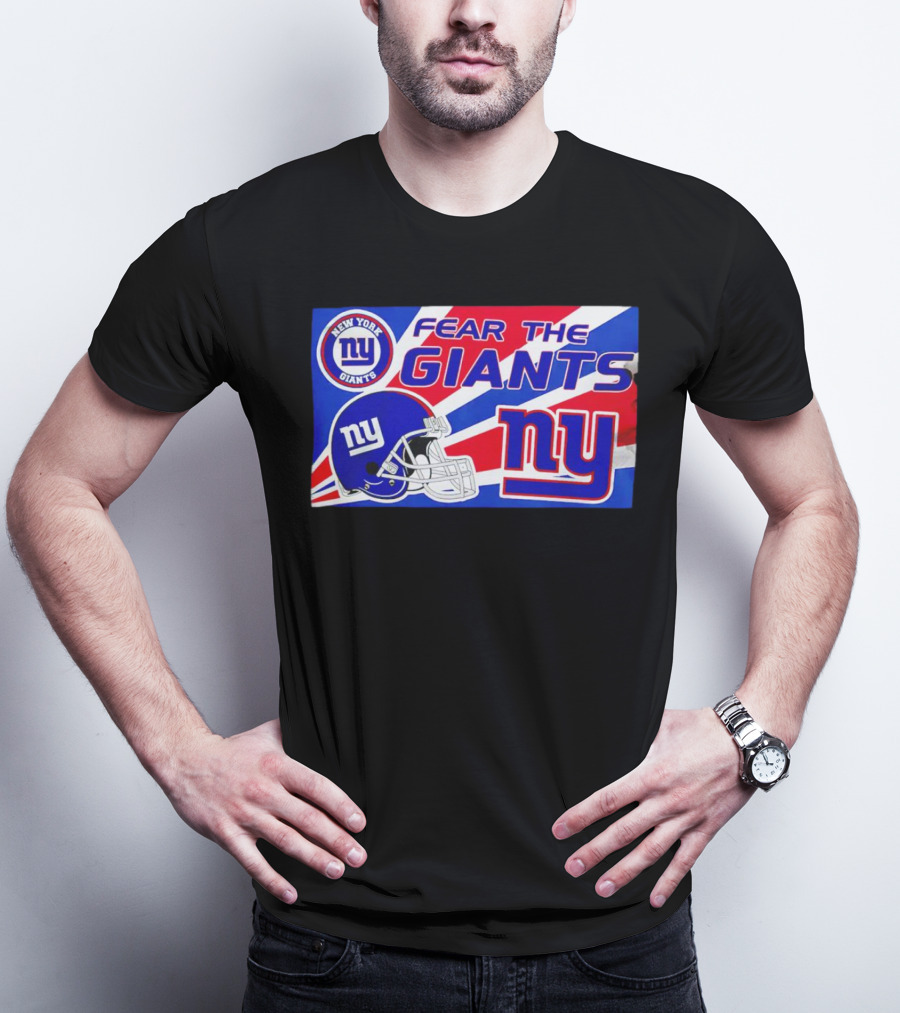 Fear The Giants New York Giants NFL Ny Helmet T-Shirt