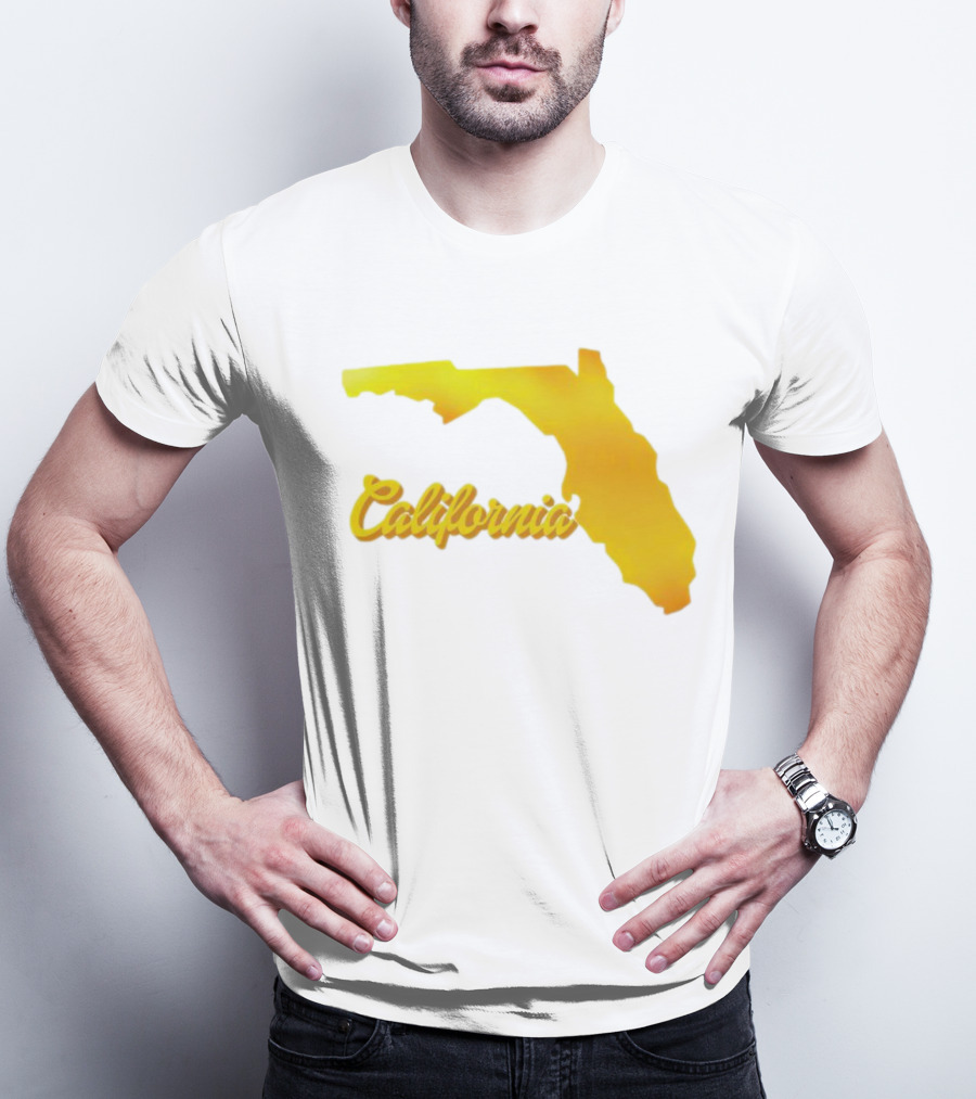 California Map Golden Florida Shape T-Shirt
