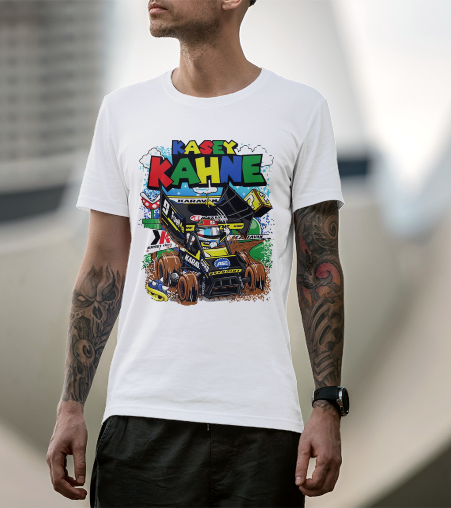 Kasey Kahne KKR Dirt Karavan Curb Racing Cartoon Fuel Me T-Shirt