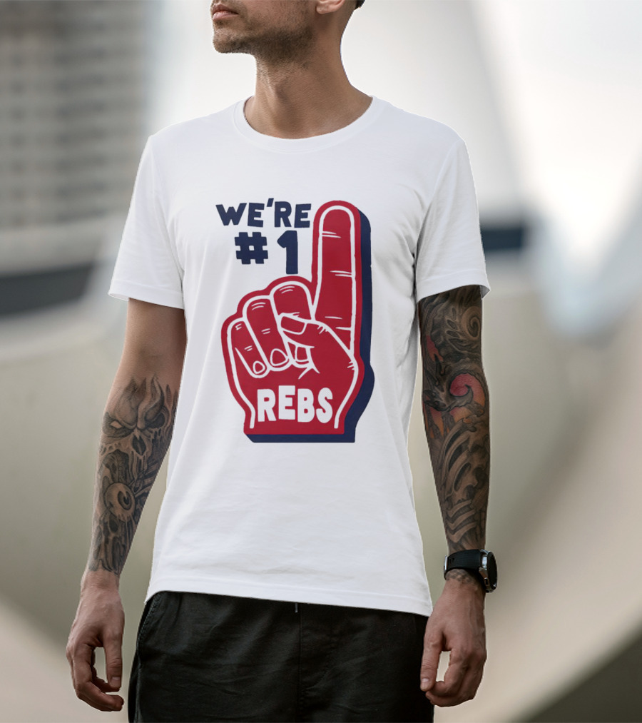 We're #1 Rebs Foam Finger Sports T-Shirt