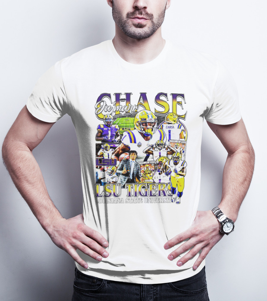 Ja'marr Chase LSU Tigers Football Collage Louisiana State University T-Shirt