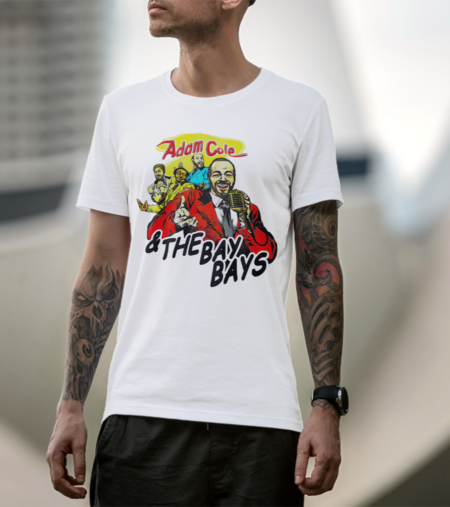 Adam Cole And The Bay Bays Retro Singers Comic T-Shirt