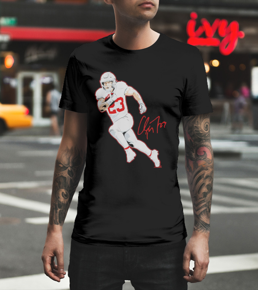 Christian McCaffrey 23 San Francisco 49ers Signature Pose T-Shirt