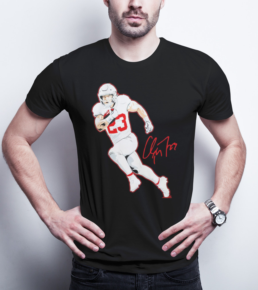 Christian McCaffrey 23 San Francisco 49ers Signature Pose T-Shirt