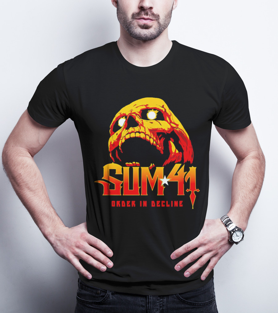 Sum 41 Order In Decline Skull Yellow Red T-Shirt