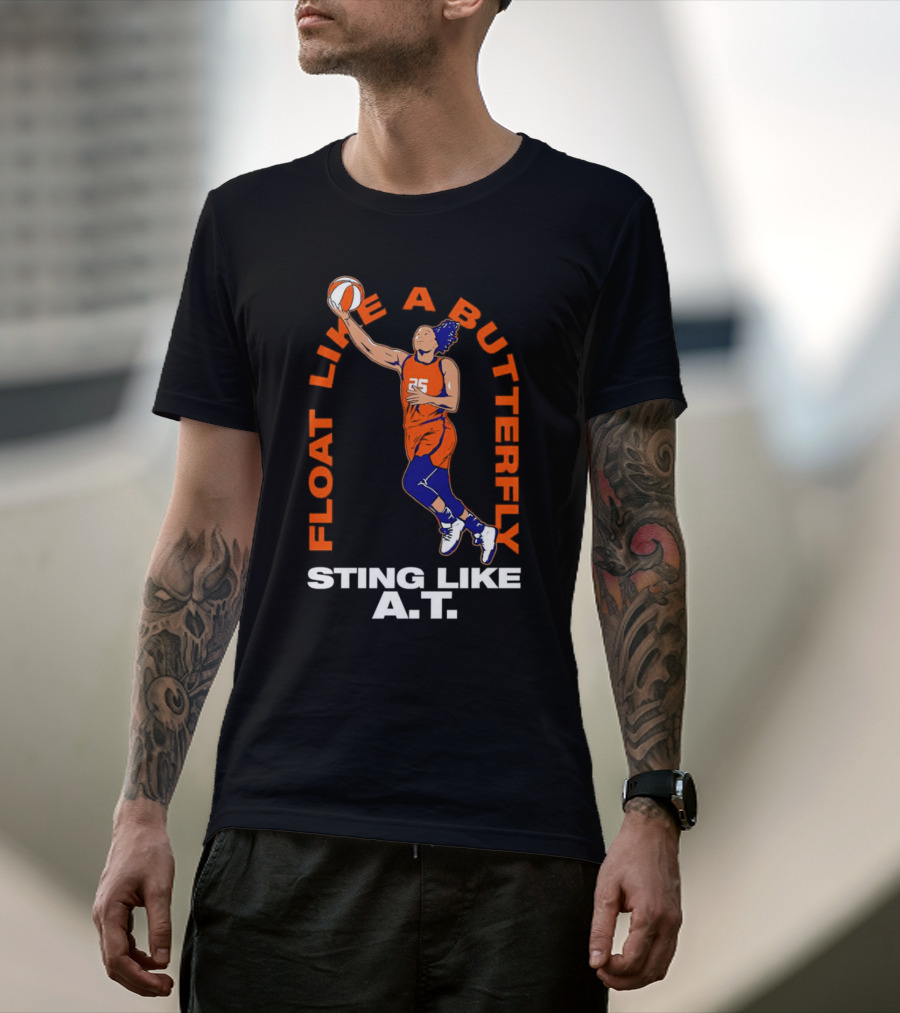 Alyssa Thomas Float Like A Butterfly Sting Like A.T. Connecticut Sun Basketball Player T-Shirt
