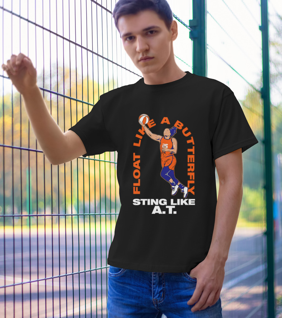Alyssa Thomas Float Like A Butterfly Sting Like A.T. Connecticut Sun Basketball Player T-Shirt