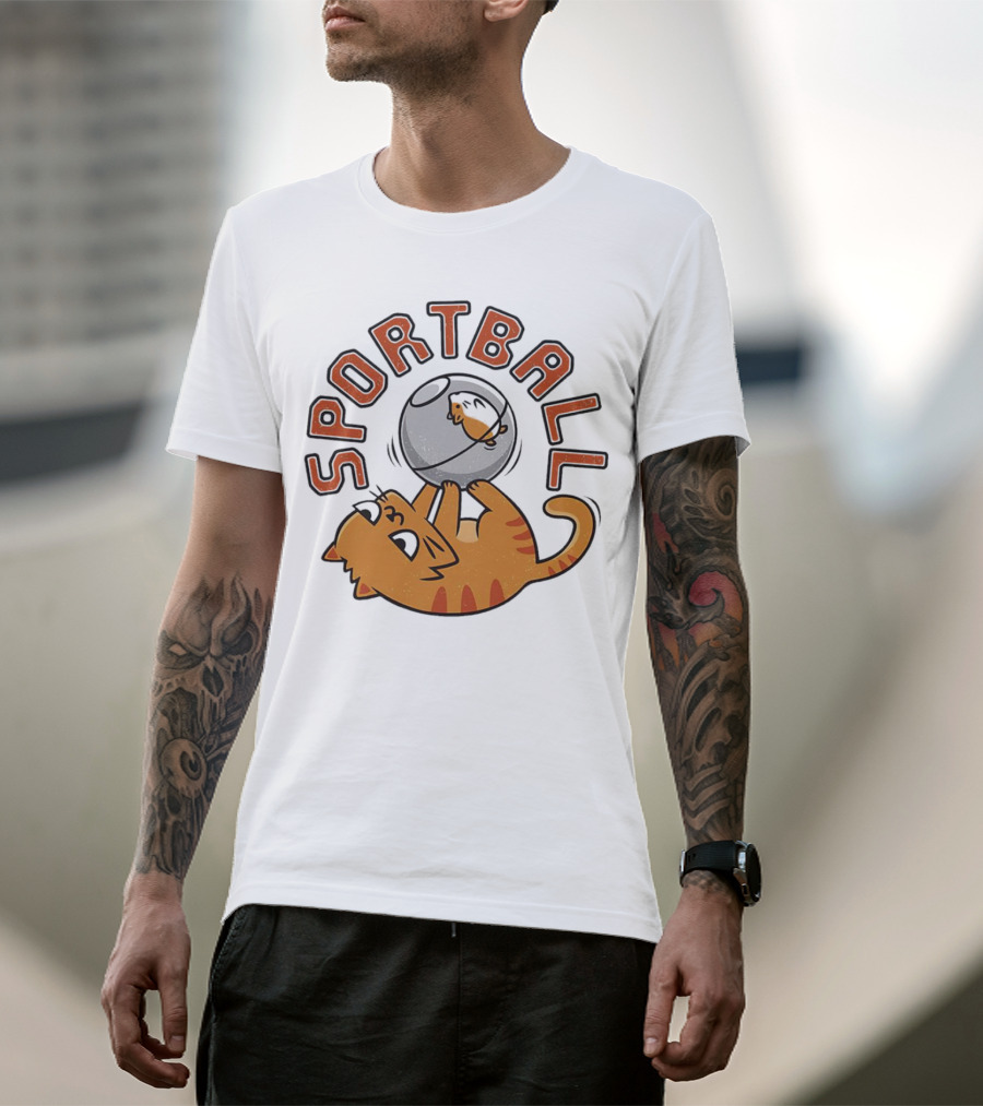 SPORTBALL A Cat Playing With A Hamster Ball T-Shirt