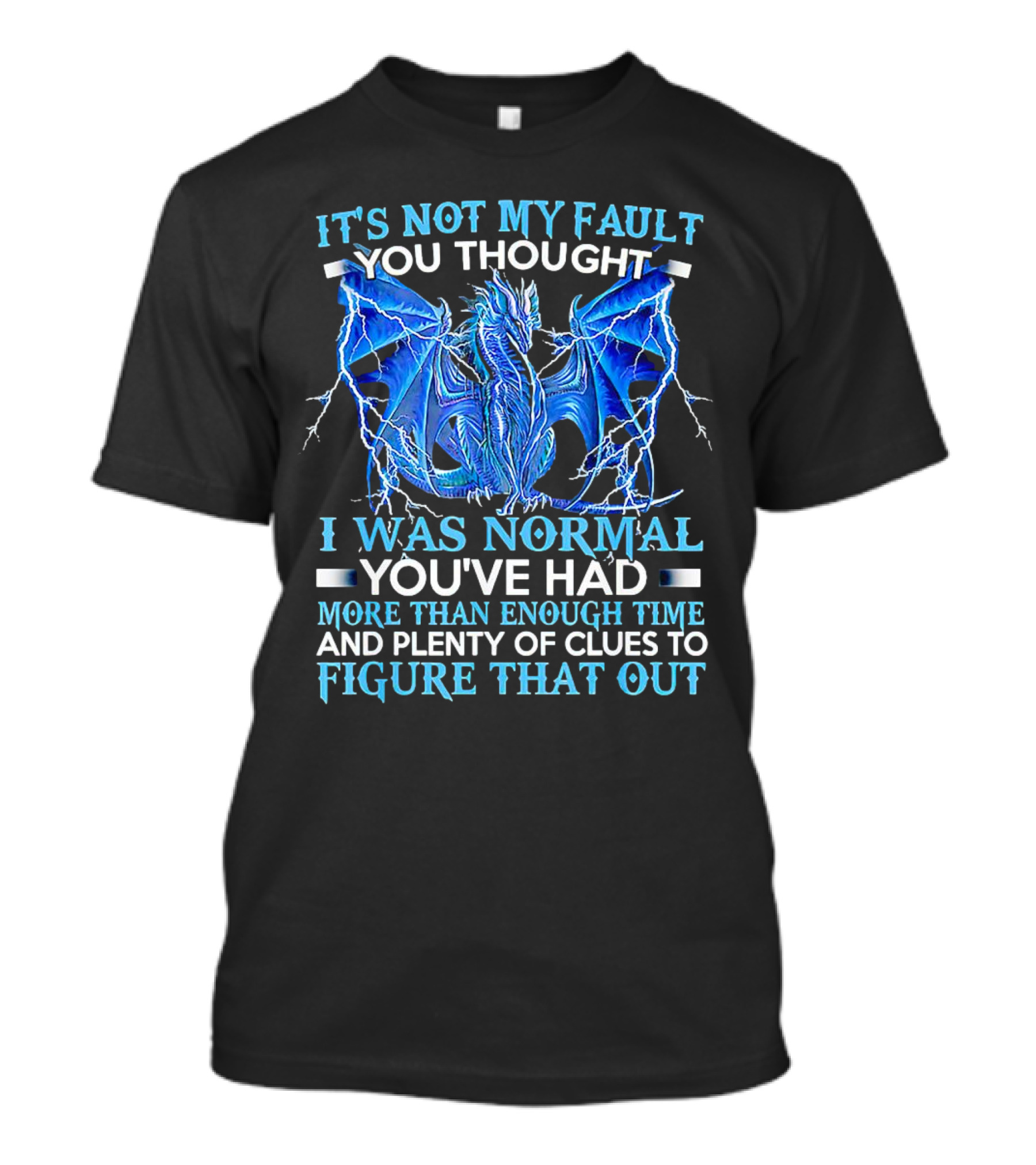 It's Not My Fault You Thought I Was Normal You've Had More Than Enough Time And Plenty Of Clues To Figure That Out Dragon T-Shirt