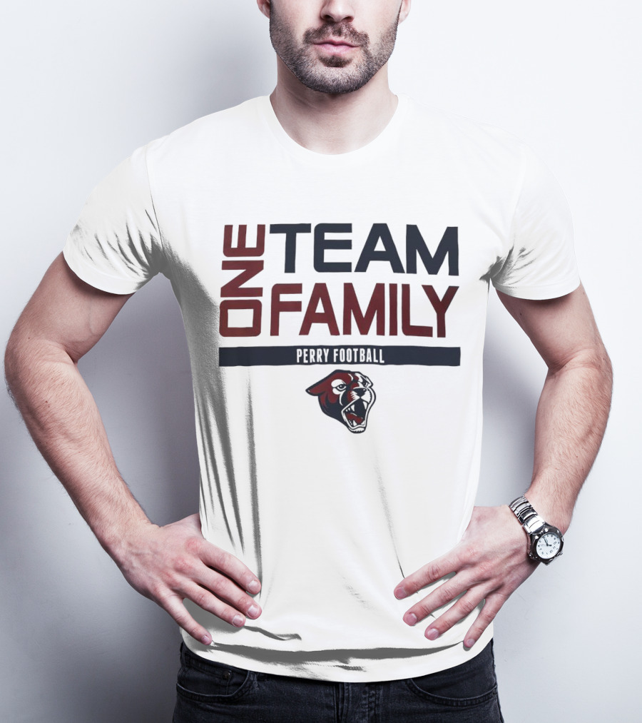 One Team Family Perry Football Panther T-Shirt